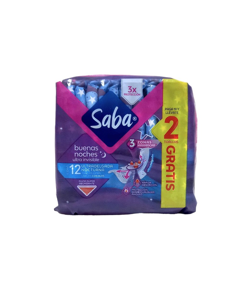 SABA ULTRA NOCTURNA 10 UN | Supermercado El Éxito