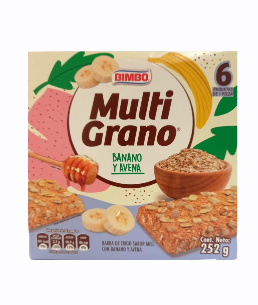 BARRA MULTIGRANO BANANO/AVENA | Supermercado El Éxito