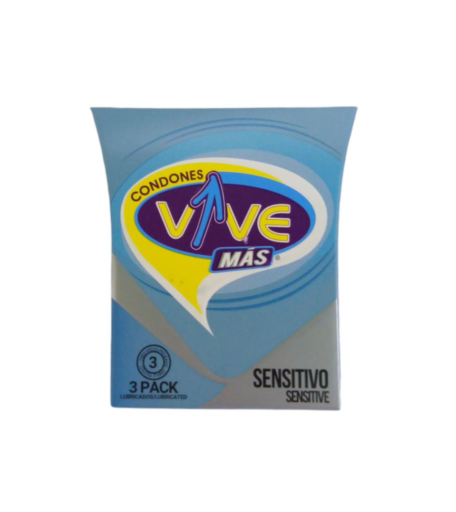 CONDONES SENSITIVO 3 PACK VIVE | Supermercado El Éxito