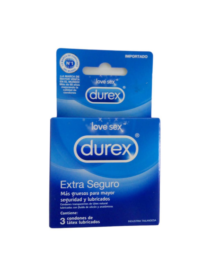 CONDONES DUREX EXTRA SEGURO 3 | Supermercado El Éxito
