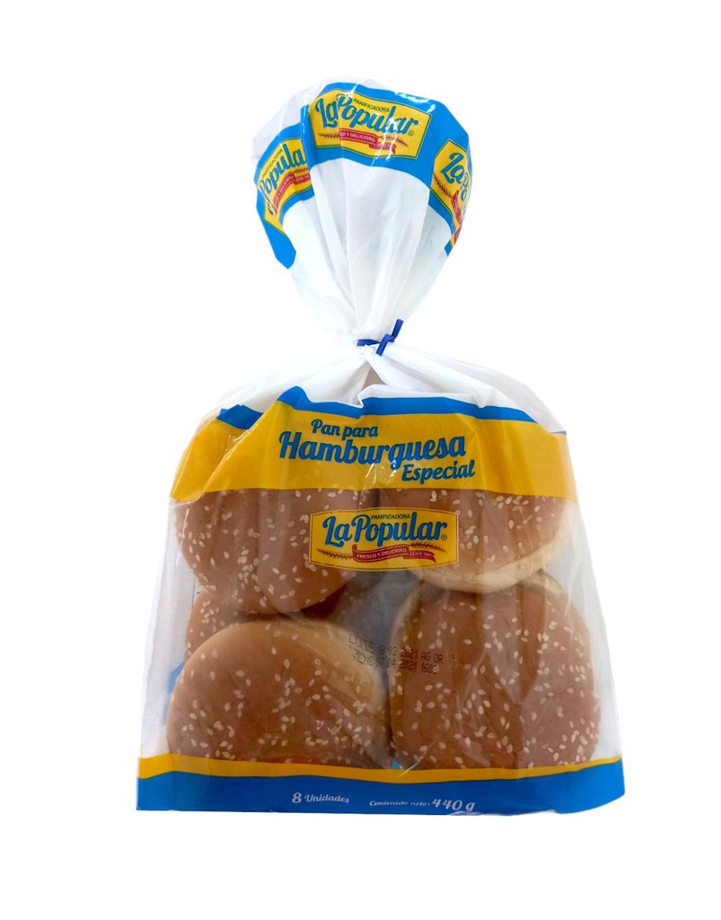 PAN HAMBURGUESA LA POPULAR 8 U | Supermercado El Éxito