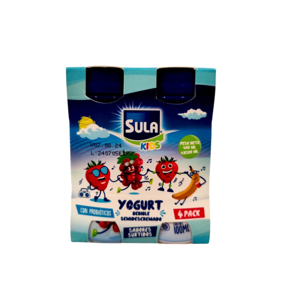 YOGURT SULA KIDS SURTI 4PACK | Supermercado El Éxito