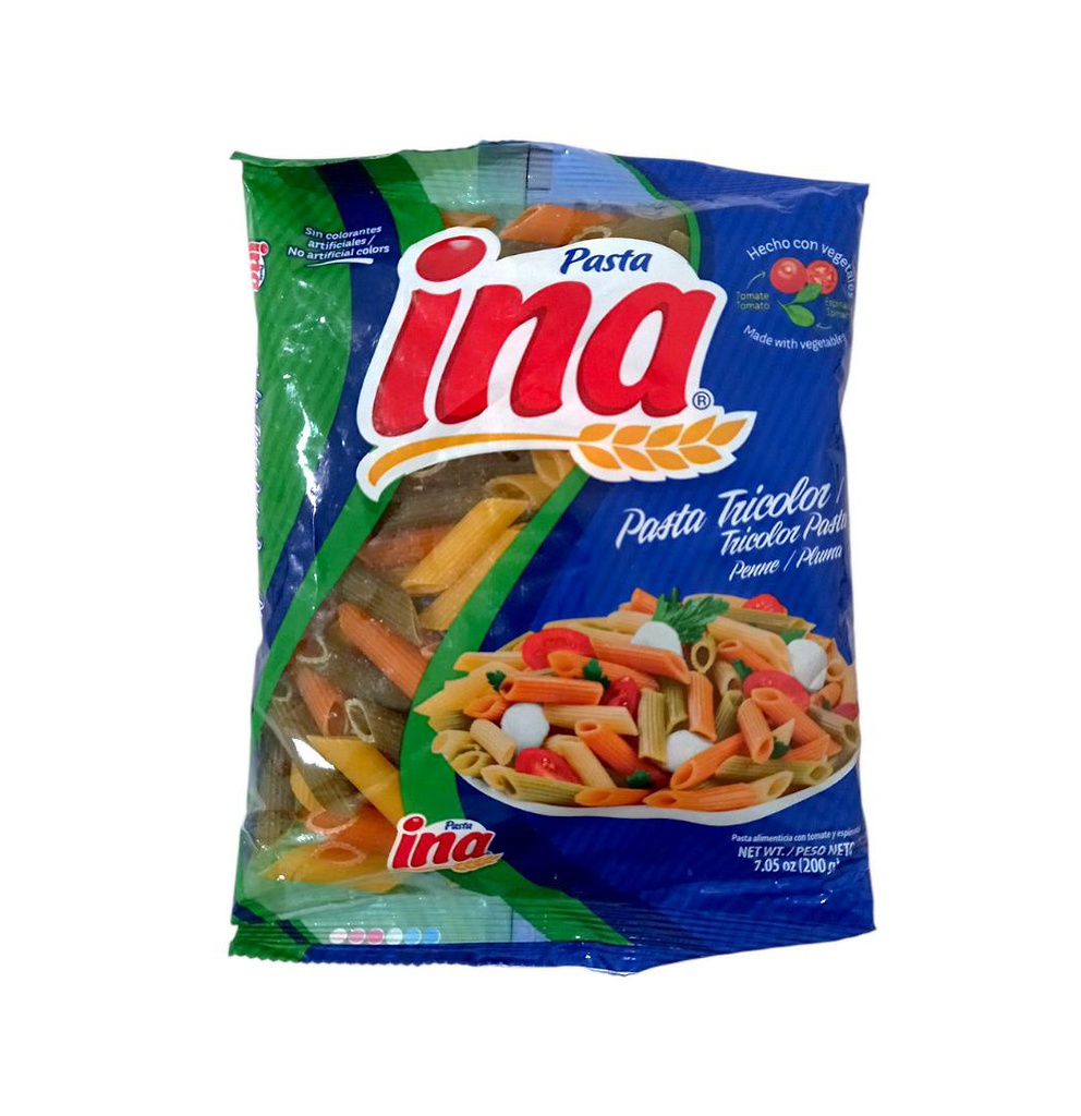 PASTA TRICOLOR/PLUMA INA 200G | Supermercado El Éxito