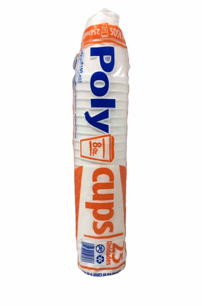 VASO FOAM POLY CUPS 8OZ | Supermercado El Éxito