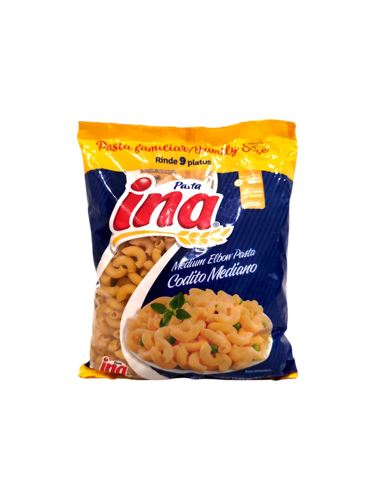 PASTA CODITO MEDIANO INA 500G | Supermercado El Éxito